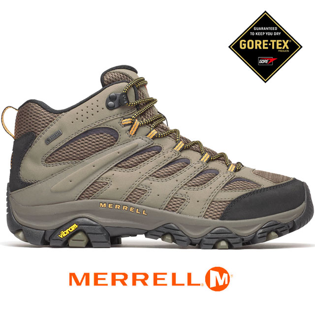 送料無料 スニーカー ゴアテックス メンズ SS 春夏 新作 夏新作 秋新作 人気 流行 定番 2025 メレル MERRELL 3 J500639W モアブ シンセティック ミッド ワイド ワイズ 防水 ハイキングシューズ ミッドカット トレイルランニングシューズ アウトドア ウォルナット 靴
