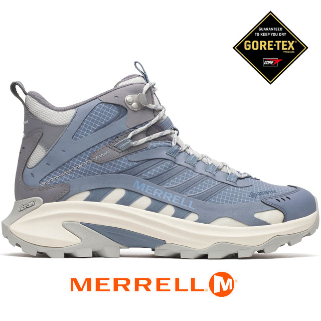 送料無料 スニーカー ゴアテックス メンズ SS 春夏 新作 夏新作 秋新作 人気 流行 定番 2025 メレル MERRELL 2 J038055 モアブ スピード ミッド 防水 ハイキングシューズ ミッドカット トレイルランニングシューズ アウトドア インディゴ 靴