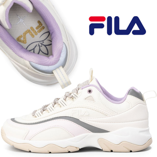 送料無料 スニーカー レースアップ ローカット レディース SS 春夏 新作 夏新作 秋新作 人気 流行 定番 2025 フィラ FILA WSS25008 フィラプロムナードブルーム 白 厚底 靴 ホワイト