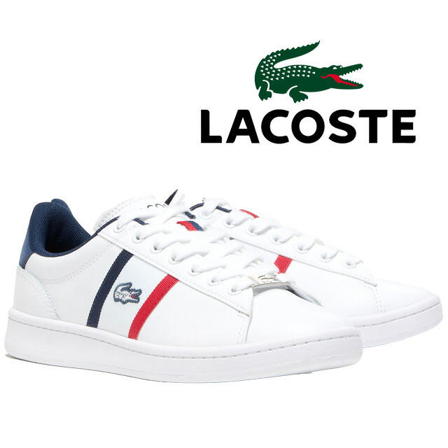 送料無料 スニーカー ローカット レディース SS 春夏 新作 夏新作 秋新作 人気 流行 定番 2025 ラコステ LACOSTE SETCGR1251 AP SFA 49SFA0019 407 カーナビー カジュアルシューズ 日本限定モデル ホワイト/ネイビー/レッド 靴