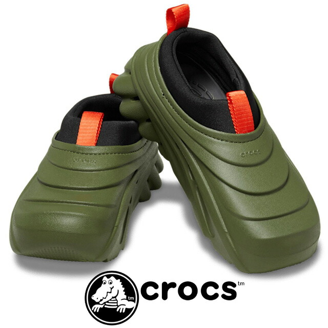 送料無料 スニーカー スリッポン ローカット メンズ SS 春夏 新作 夏新作 秋新作 人気 流行 定番 2025 クロックス crocs 209414 309 エコー ストーム コンフォートシューズ アーミーグリーン 靴