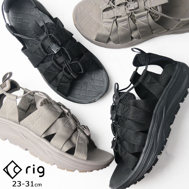 送料無料 ワドゥキ メンズ レディース SS 春夏 新作 夏新作 秋新作 人気 流行 定番 2025 rig リグ RG0028 リカバリーサンダル 厚底 アウトドア アフタースポーツ カジュアルシューズ ブラック 黒 トープ 靴