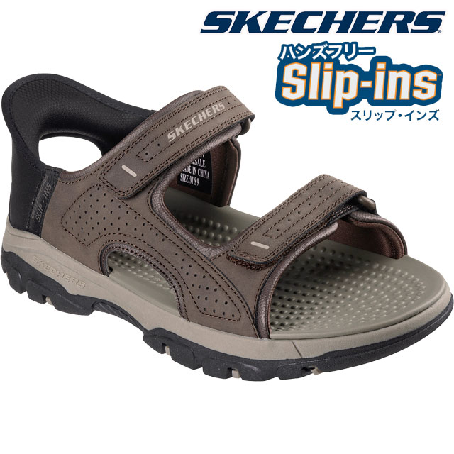 送料無料 コンフォートサンダル ストラップサンダル スポーツサンダル メンズ SS 春夏 新作 夏新作 秋新作 人気 流行 定番 2025 スケッチャーズ SKECHERS 205289 スリップインズ 手を使わずに履ける トレスメン-リース ハンズフリー アウトドア リラックスフィット 靴