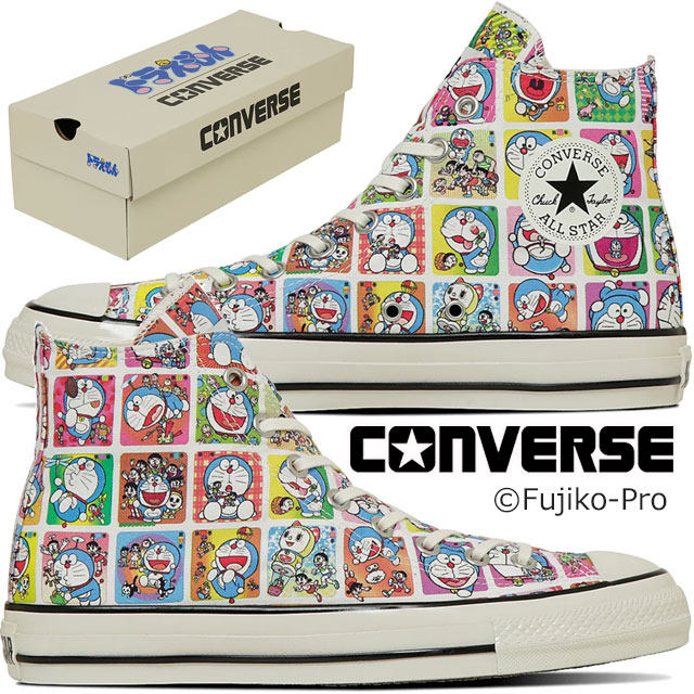 送料無料 スニーカー ハイカット レースアップ メンズ レディース SS 春夏 新作 夏新作 秋新作 人気 流行 定番 2025 コンバース CONVERSE TC HI / 31314990 ドラえもん オールスター エイジド ドラえもん カジュアルシューズ マルチカラー