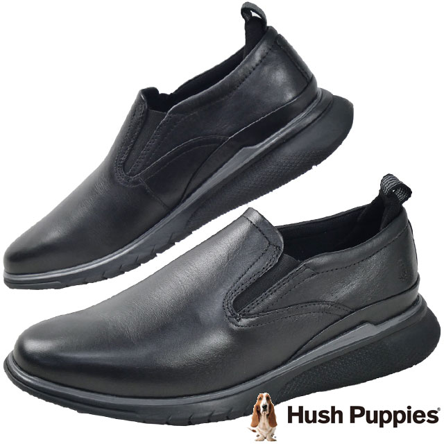 送料無料 コンフォート スリッポン ビジネスシューズ メンズ SS 春夏 新作 夏新作 秋新作 人気 流行 定番 2025 ハッシュパピー Hush Puppies HPM10710 アドバンス 疲れない 紳士靴 ビジカジ 革靴 ブラック