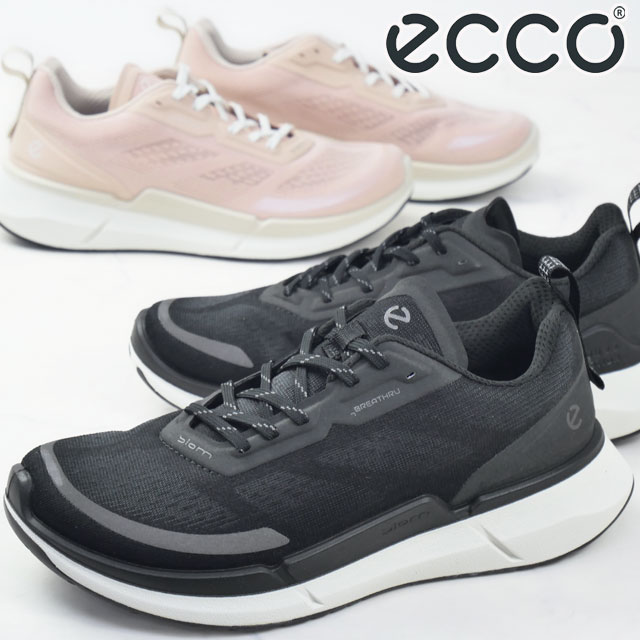 送料無料 スニーカー ローカット レディース SS 春夏 新作 夏新作 秋新作 人気 流行 定番 2025 エコー ECCO 2.2 830753 00101 60946 バイオム カジュアルシューズ ウエッジソール シンプル ブラック 黒 ローズダスト 靴