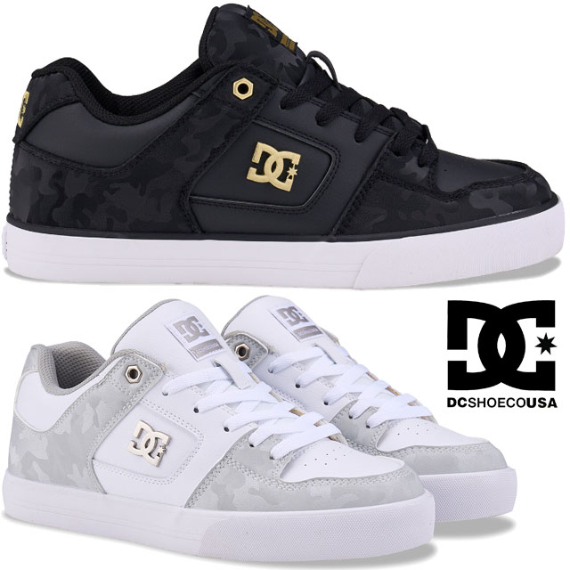 送料無料 スニーカー ローカット メンズ AW 秋冬 新作 秋新作 冬新作 人気 流行 定番 2025 ディーシーシュー DC SHOES SE SN DM254303 BG3 WSL ピュア スケボー スケート ブラック/ゴールド 黒 ホワイト/シルバー 白 靴