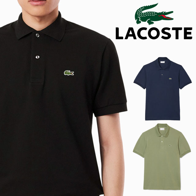 メール便送料無料 ポロシャツ 半袖 メンズ AW 秋冬 新作 秋新作 冬新作 人気 流行 定番 2025 ラコステ LACOSTE L1212 PH9851 ライト 襟付き トップス ロゴ 刺繍 ワニ 鰐 ブラック ネイビー カーキオリーブ アパレル