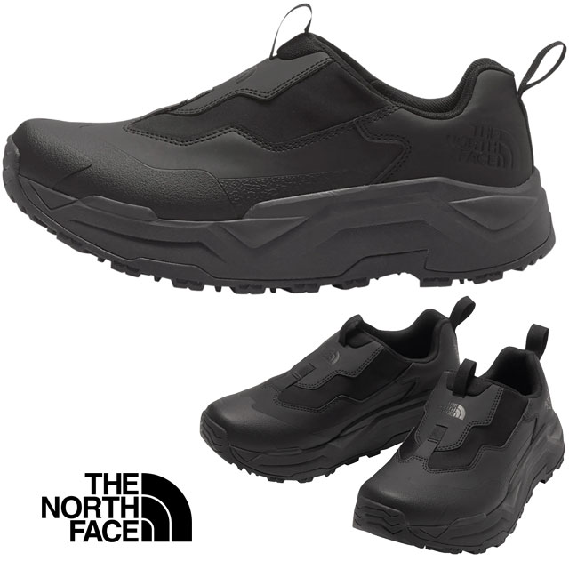 送料無料 スニーカー スリッポン メンズ レディース AW 秋冬 新作 秋新作 冬新作 人気 流行 定番 2025 ザ・ノース・フェイス KK NF52442 防水 グラバル スリップオン ウォータープルーフ 靴 アウトドア 透湿 ブラック