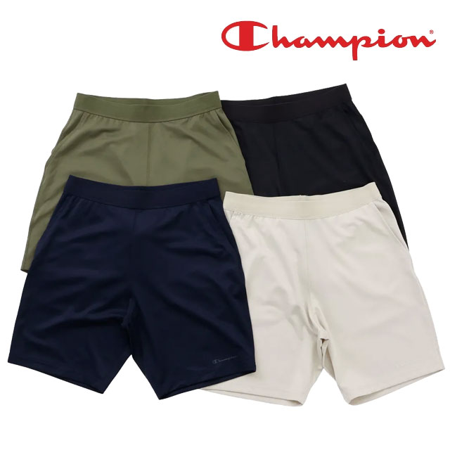 メール便送料無料  リカバリーウェア メンズ レディース AW 秋冬 新作 秋新作 冬新作 人気 流行 定番 2025 チャンピオン Champion C3-CS590 ボトムス ショーツ 血行促進 疲労軽減 吸汗速乾 抗菌防臭 ショートパンツ ズボン アパレル ハーフパンツ ブラック 黒 服