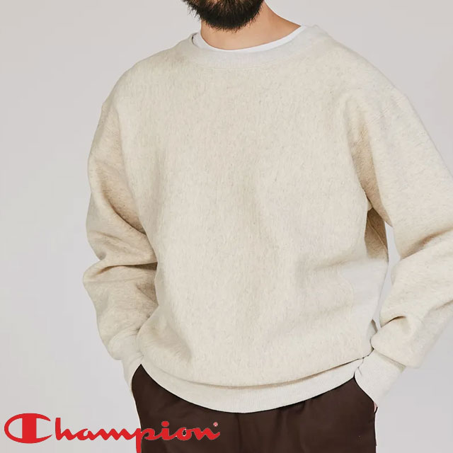 送料無料 トレーナー 長袖 メンズ レディース AW 秋冬 新作 秋新作 冬新作 人気 流行 定番 2025 チャンピオン Champion C3-Q042 スウェット リバースウィーブ(R) 2ndパテントモデル クルーネック トップス タタキタグ プルオーバー ロゴ 裏起毛 服 アパレル 生成 日本製