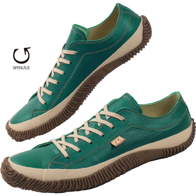 送料無料 スニーカー ローカット メンズ レディース AW 秋冬 新作 秋新作 冬新作 人気 流行 定番 2026 スピングル SPINGLE SP-110 シューズ 本革 メイドインジャパン レザースニーカー 日本製 グリーン 靴