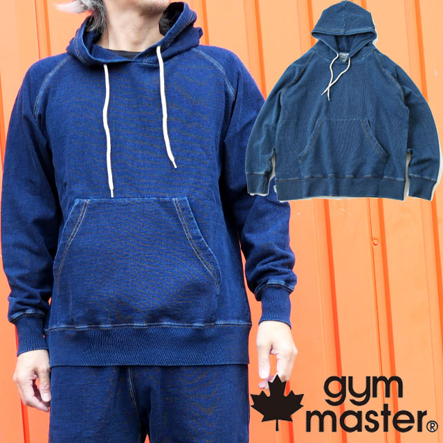 送料無料 長袖 メンズ レディース AW 秋冬 新作 秋新作 冬新作 人気 流行 定番 2025 ジムマスター gym master 11oz G633712 52 56 フーディー インディゴスウェットプルパーカー トップス フード付き 裏毛 アパレル デニム エイジング ウェア インディゴ染め 服