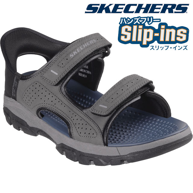 送料無料 ストラップサンダル スポーツサンダル メンズ AW 秋冬 新作 秋新作 冬新作 人気 流行 定番 2026 スケッチャーズ SKECHERS 30cm 205289 スリップインズ 大きいサイズ 手を使わずに履ける トレスメン-リース ハンズフリー アウトドア リラックスフィット 靴