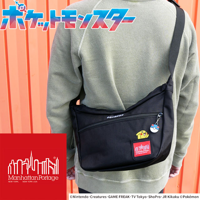 送料無料 ショルダーバッグ メンズ レディース AW 秋冬 新作 秋新作 冬新作 人気 流行 定番 2026 マンハッタンポーテージ Manhattan Portage Portage MP2409-PKMN25 DUET SHOULDER BAG Pokemon 25 鞄 ポケットモンスター 刺繍 ピカチュウ バック