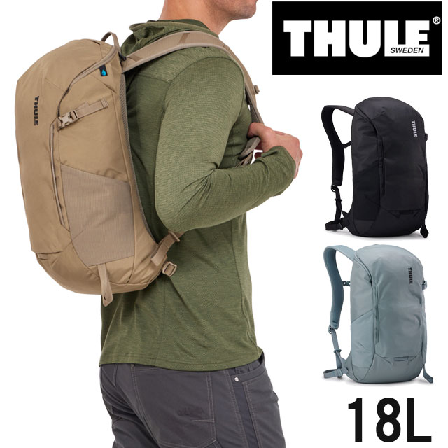送料無料 バックパック リュックサック メンズ レディース AW 秋冬 新作 秋新作 冬新作 人気 流行 定番 2026 スーリー Thule 18L 3205085 3205086 3205087 デイパック レインカバー付き 旅行 通勤 通学 出張 キャンプ アウトドア ブラック グレー カーキ