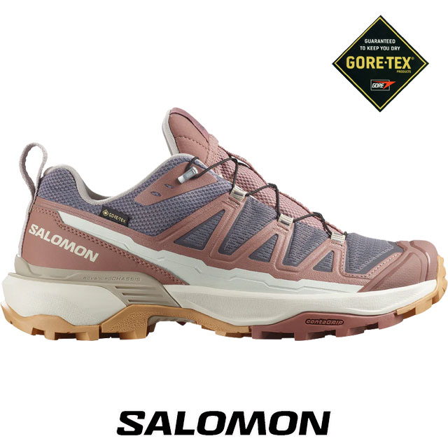 送料無料 スニーカー ローカット ゴアテックス レディース AW 秋冬 新作 秋新作 冬新作 人気 流行 定番 2026 サロモン SALOMON X 360 GTX L47816900 ウルトラ エッジ 防水 ハイキングシューズ 滑りにくい 靴 ブラウン系 アウトドアシューズ