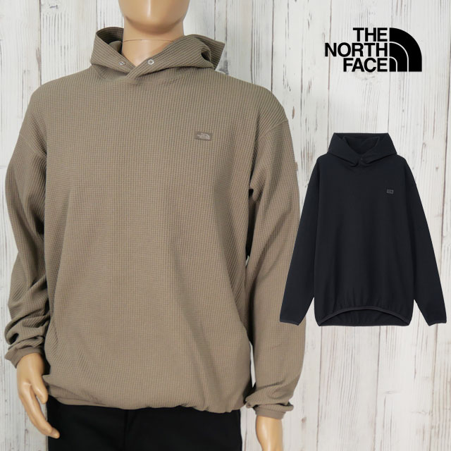 送料無料 パーカー Tシャツ 長袖 メンズ レディース SS 春夏 新作 春新作 夏新作 人気 流行 定番 2024 NT12460 ノースフェイス トップス フード カットソー シンプル アウトドア キャンプ 自転車 エンライドワッフルフーディー 茶色 黒