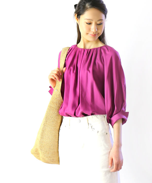 ベアトリス ギャザーブラウス ドルマンスリーブブラウス BEATRICE E13105  2019春夏 送料無料    レディース 女性 誕生日プレゼント ギフト 正規品 新品