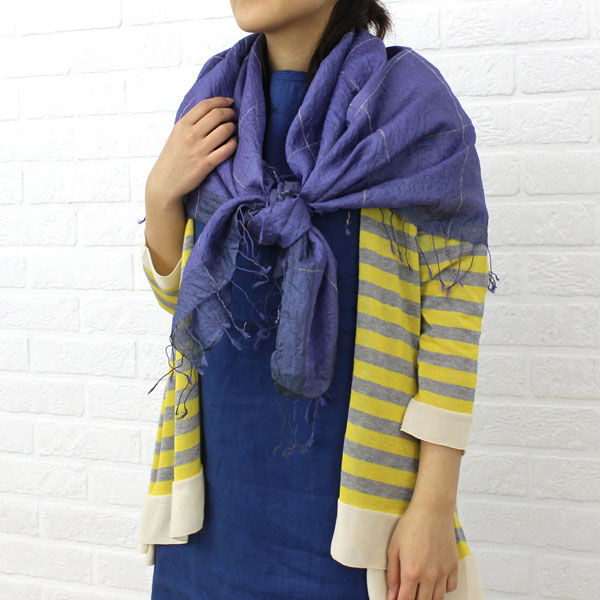 PULETTE(プレット)インドカーディ シルク チェック ストール・PL-GD0241-2581401【小物】    レディース 女性 誕生日プレゼント ギフト 正規品 新品
