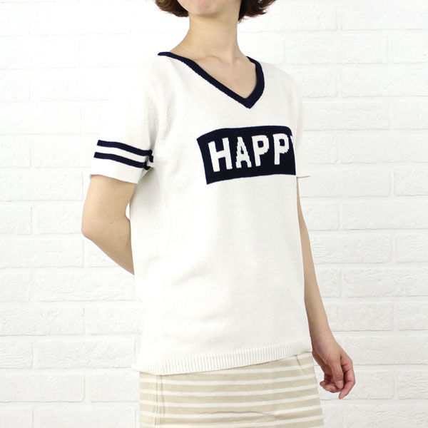 Munich(ミューニック) コットン半袖 Vネックプルオーバーニット・MN141K26    レディース 女性 誕生日プレゼント ギフト 正規品 新品