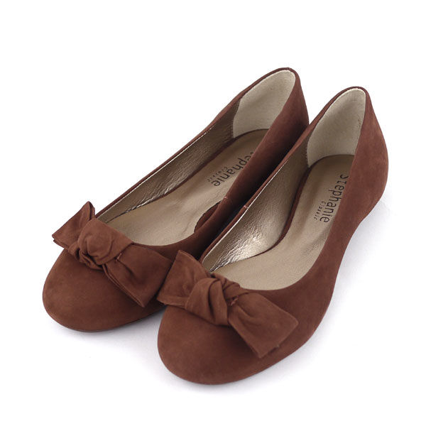 Stephanie(ステファニー)ヌバックリボンフラットパンプス・5314204905-0061102【レディース】    レディース 女性 誕生日プレゼント ギフト 正規品 新品