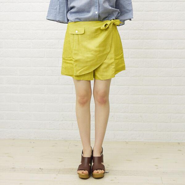 ISATO DESIGN WORKS(イサトデザインワークス)ビスコース リネン ラップ ショートパンツ・ILP-25101B-2251301    レディース 女性 誕生日プレゼント ギフト 正規品 新品