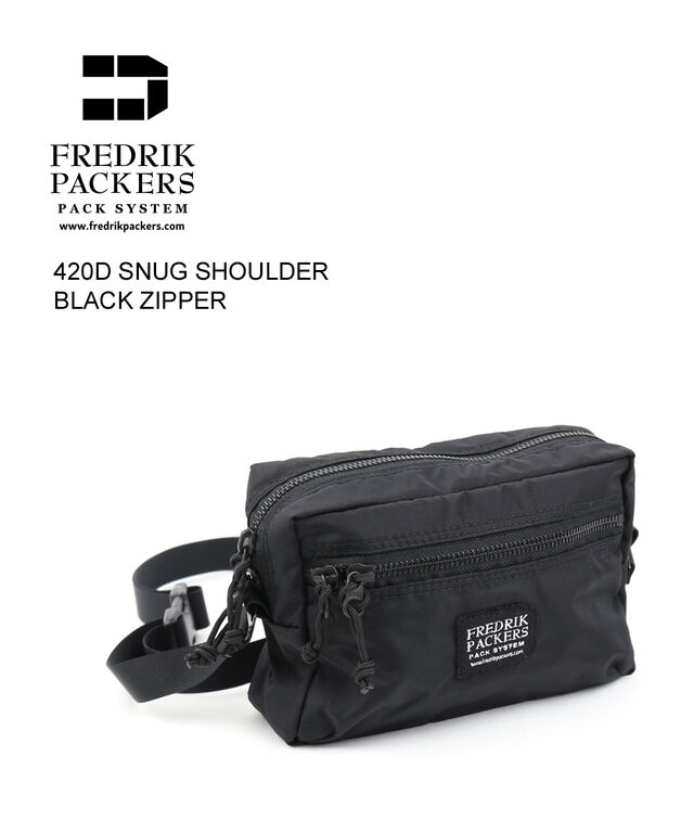 フレドリックパッカーズ ショルダーバッグ サコッシュ ブラックジッパー スナッグショルダー 420D SNUG SHOULDER FREDRIK PACKERS SNUG-SHOUL-B 国内正規品