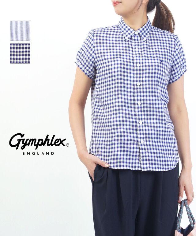 ジムフレックス リネン ボタンダウン半袖シャツ Gymphlex GY-B0242LNP 国内正規品 2025春夏新作 送料無料