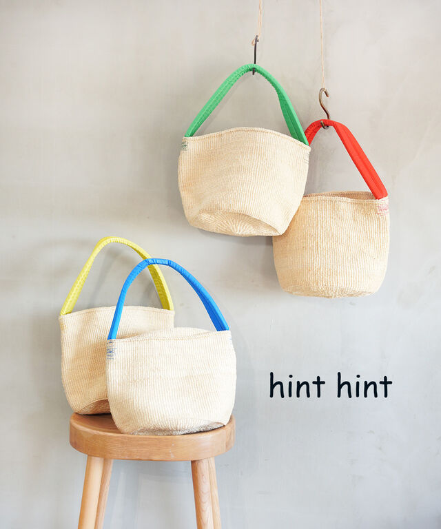 ヒントヒント サイザルカゴバッグ バケツ型 hint hint BAG06 国内正規品 210603