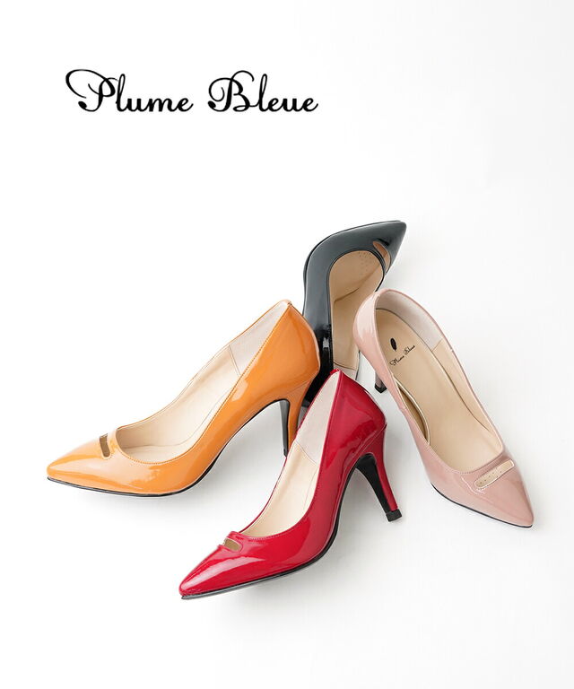 プリュムブルー エナメル ヒールパンプス Plume Bleue PB-076 国内正規品