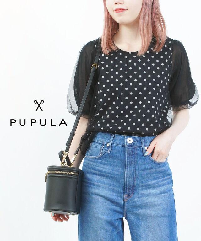 ププラ ドットチュール プルオーバーブラウス PUPULA 184074 国内正規品 210803 送料無料