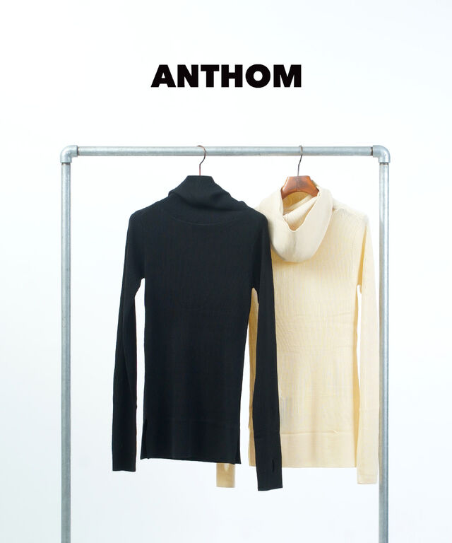アントム リブ フーディ ニットプルオーバー ANTHOM A26517 国内正規品 2025秋冬新作 送料無料