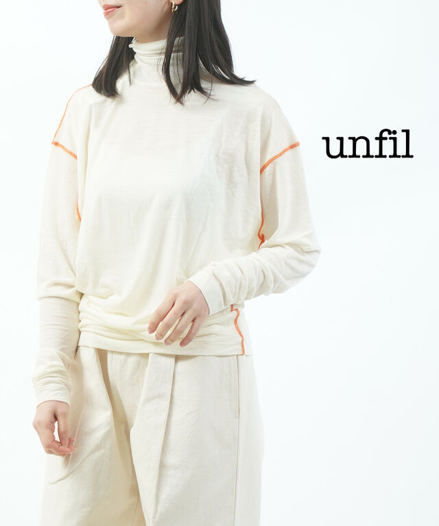 アンフィル スーパーファインメリノ プレーンジャージー タートル ウィズ モヘアステッチ unfil WHFL-UW106 国内正規品 220309 送料無料