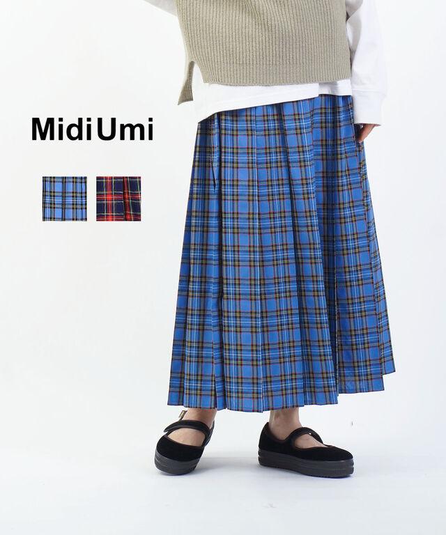ミディウミ チェックプリーツスカート Midi-Umi 3-769659 国内正規品 220409 送料無料
