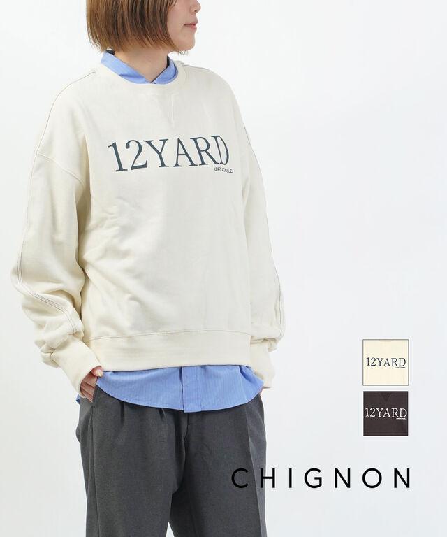 シニヨン 12YARDロゴスウェットプルオーバー CHIGNON 8745-340KO 国内正規品 220409 送料無料