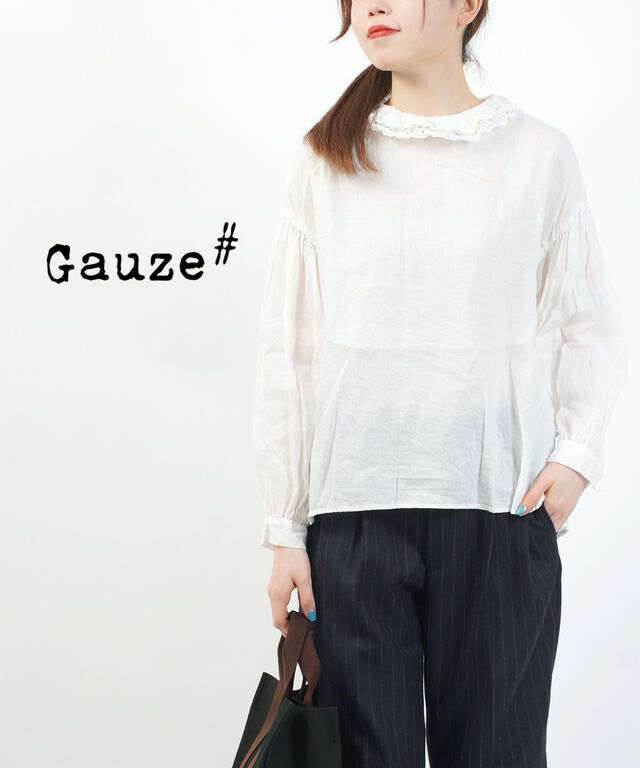 ガーゼ ダブルフリルブラウス Gauze# G988GA 国内正規品 220409 送料無料