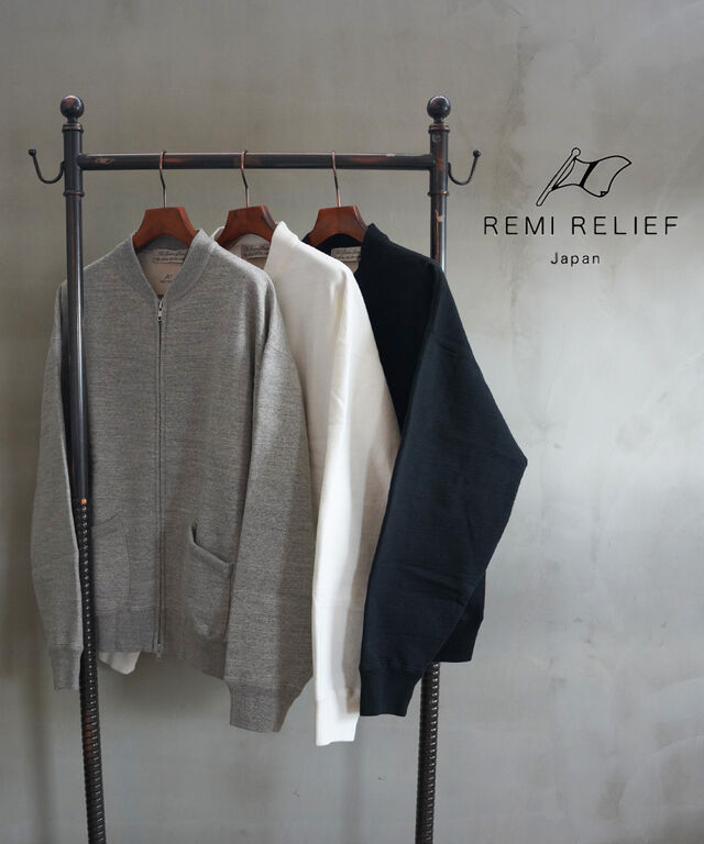レミレリーフ 丸胴裏毛ZIPクルー REMI RELIEF RN27353096 国内正規品 220409 送料無料