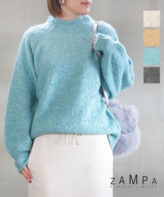 ザンパ ウール混リングヤーンボトルネックプルオーバー ZAMPA SAI39-0366 国内正規品 220409 送料無料