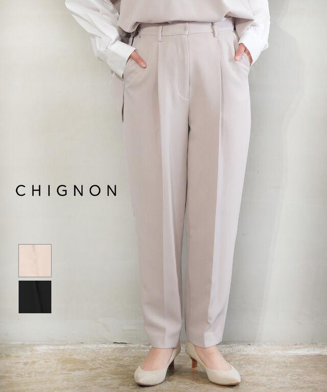 シニヨン テーパードパンツ CHIGNON 3246-491MK 国内正規品 2025春夏新作 送料無料 フォーマル オケージョン パーティ お呼ばれ とろみ 柔らかい