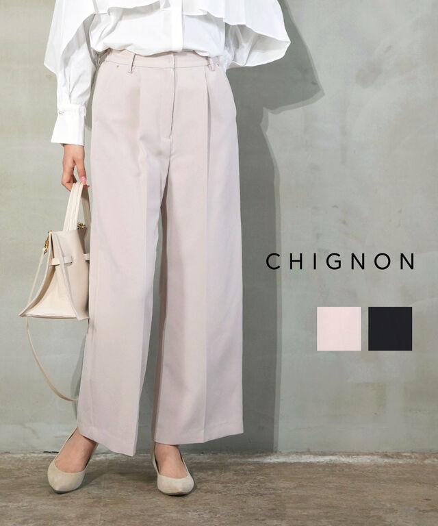 シニヨン ワイドパンツ CHIGNON 3246-492MK 国内正規品 2025春夏新作 送料無料 フォーマル オケージョン パーティ お呼ばれ ワイド ゆったり シンプル きれい