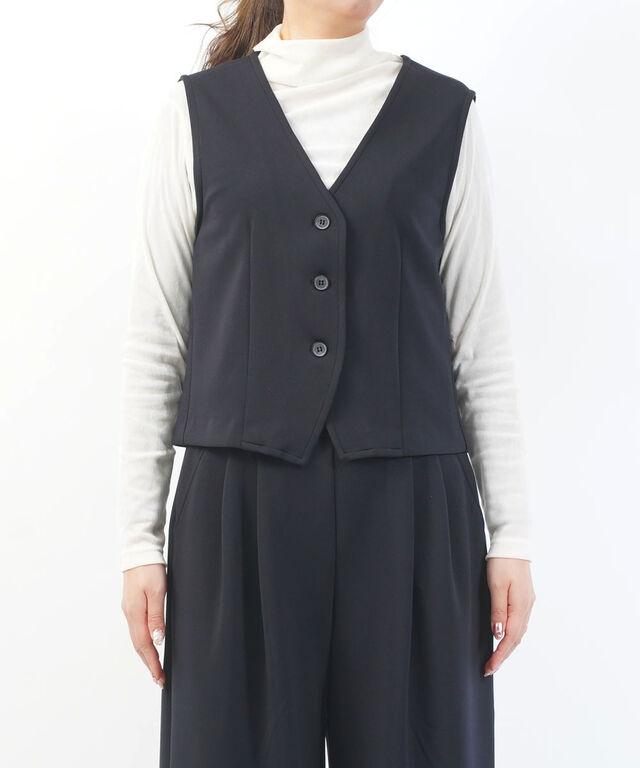 ププラ アクアダブルニット ショートベスト PUPULA 157005 国内正規品