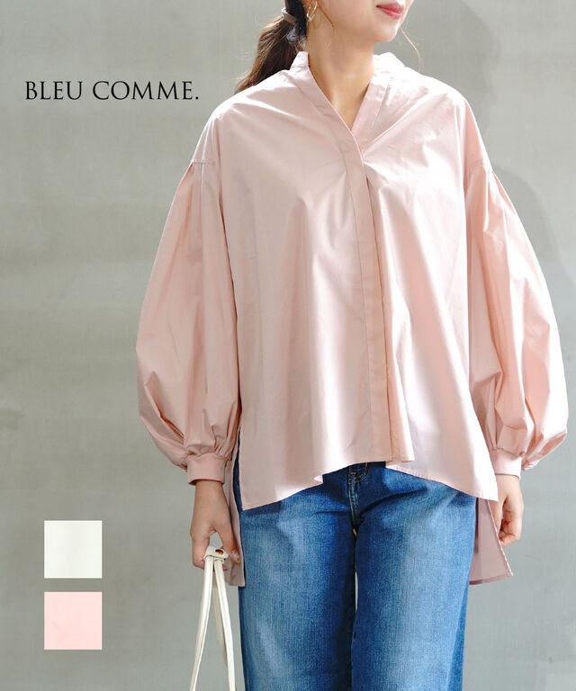 ブルーコム 袖ふんわりシャツ BLEU COMME. 516955 国内正規品 2025春夏新作 送料無料