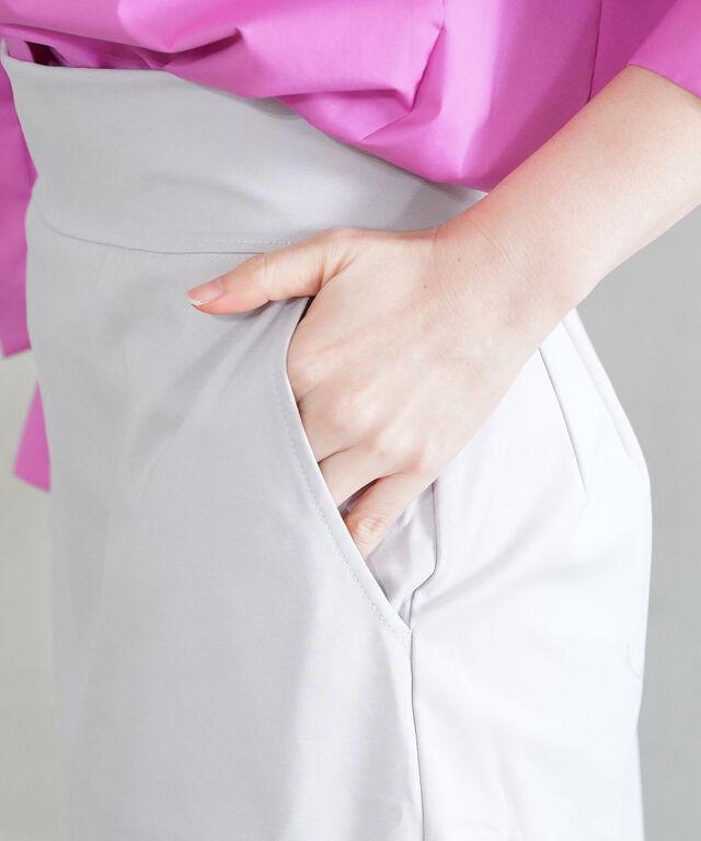 ププラ スムースコットンポンチ ミドル丈タイトスカート PUPULA 157075