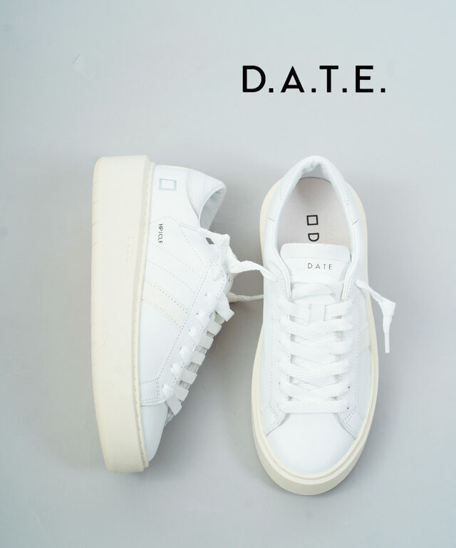 デイト HILL LOW PLATFORM CALF WHITE D.A.T.E. 51WHPCAWH 国内正規品 2025春夏新作 送料無料
