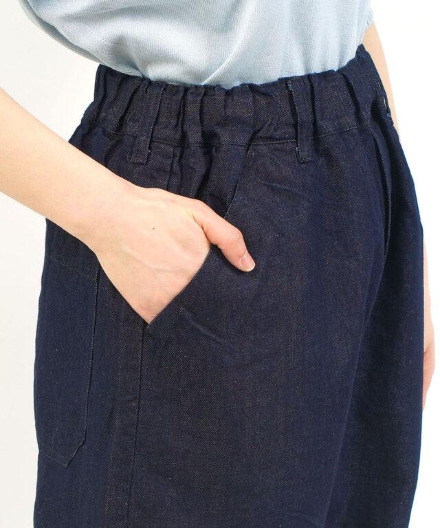 トラヴァイユマニュアル コットンリネンデニムユニティパンツ TRAVAIL