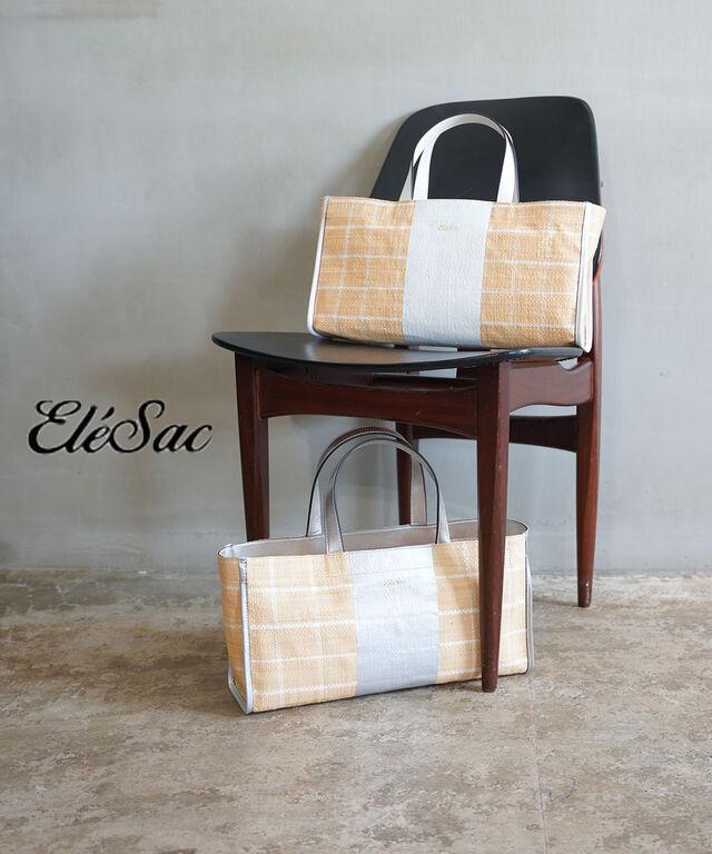 エルサック CHECK WIDE TOTE Ele'Sac E25S07B51 国内正規品 2025春夏新作 送料無料
