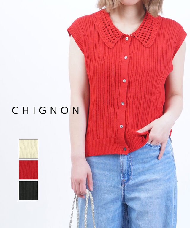 シニヨン ポロニットプルオーバー CHIGNON 9552-234DP 国内正規品 2025春夏新作 送料無料