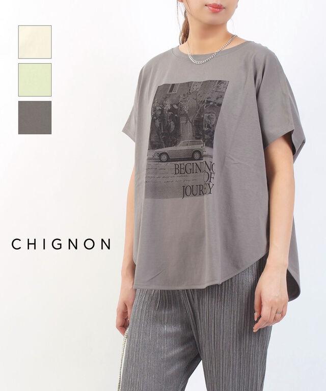 シニヨン Photoドルマンカットソー CHIGNON 8453-393KK 国内正規品 2025春夏新作 メール便可能商品[M便 5/5]