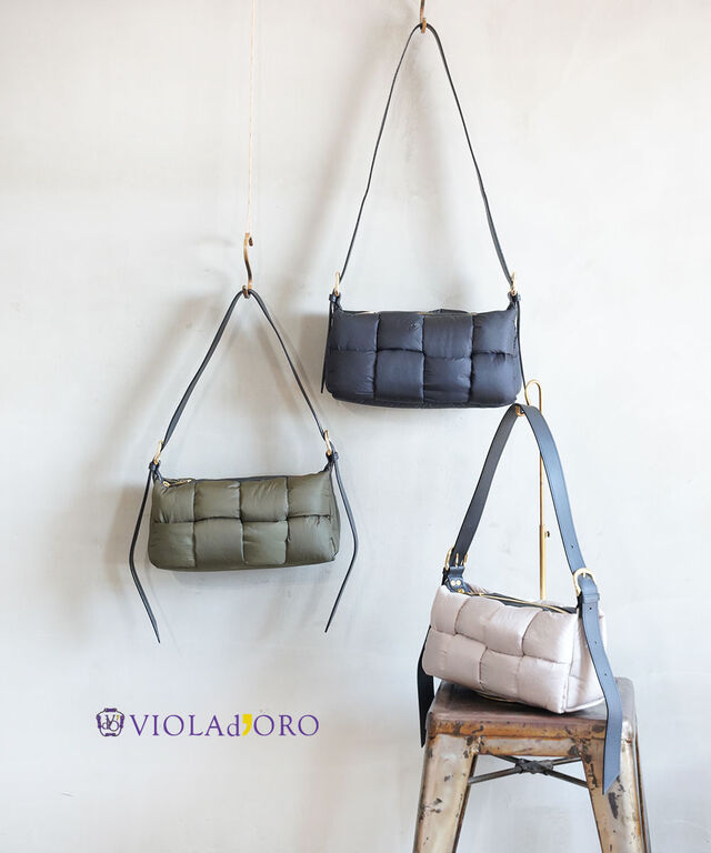 ヴィオラドーロ ELMO ナイロンボンディングショルダーバッグ VIOLAd'ORO V-8947 国内正規品 2025秋冬新作 送料無料